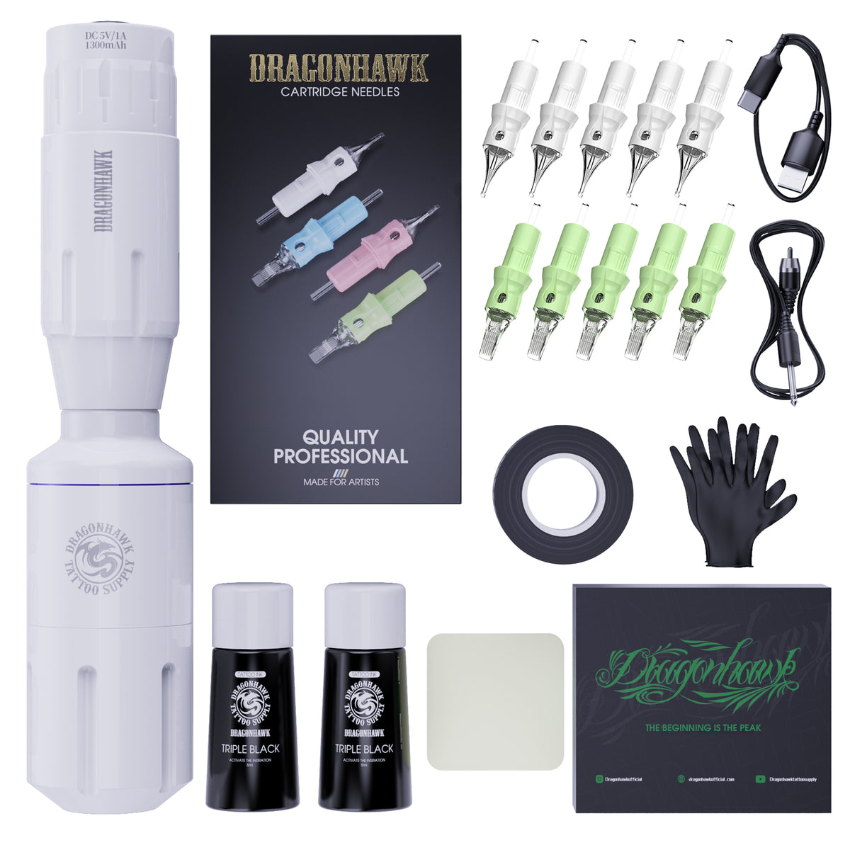 Dragonhawk S1 Tattoo Machine Pen Starter Bundle – DRAGONHAWK