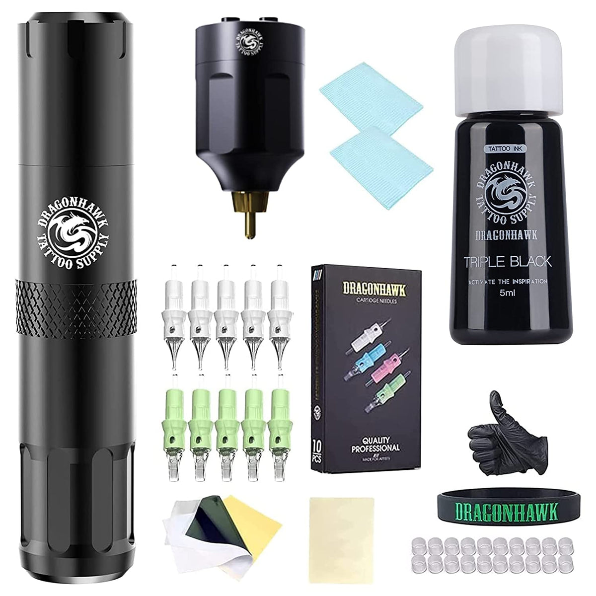 Dragonhawk S6 Tattoo Pen B2 Wireless Battery Kit Coreless Motor Power ...